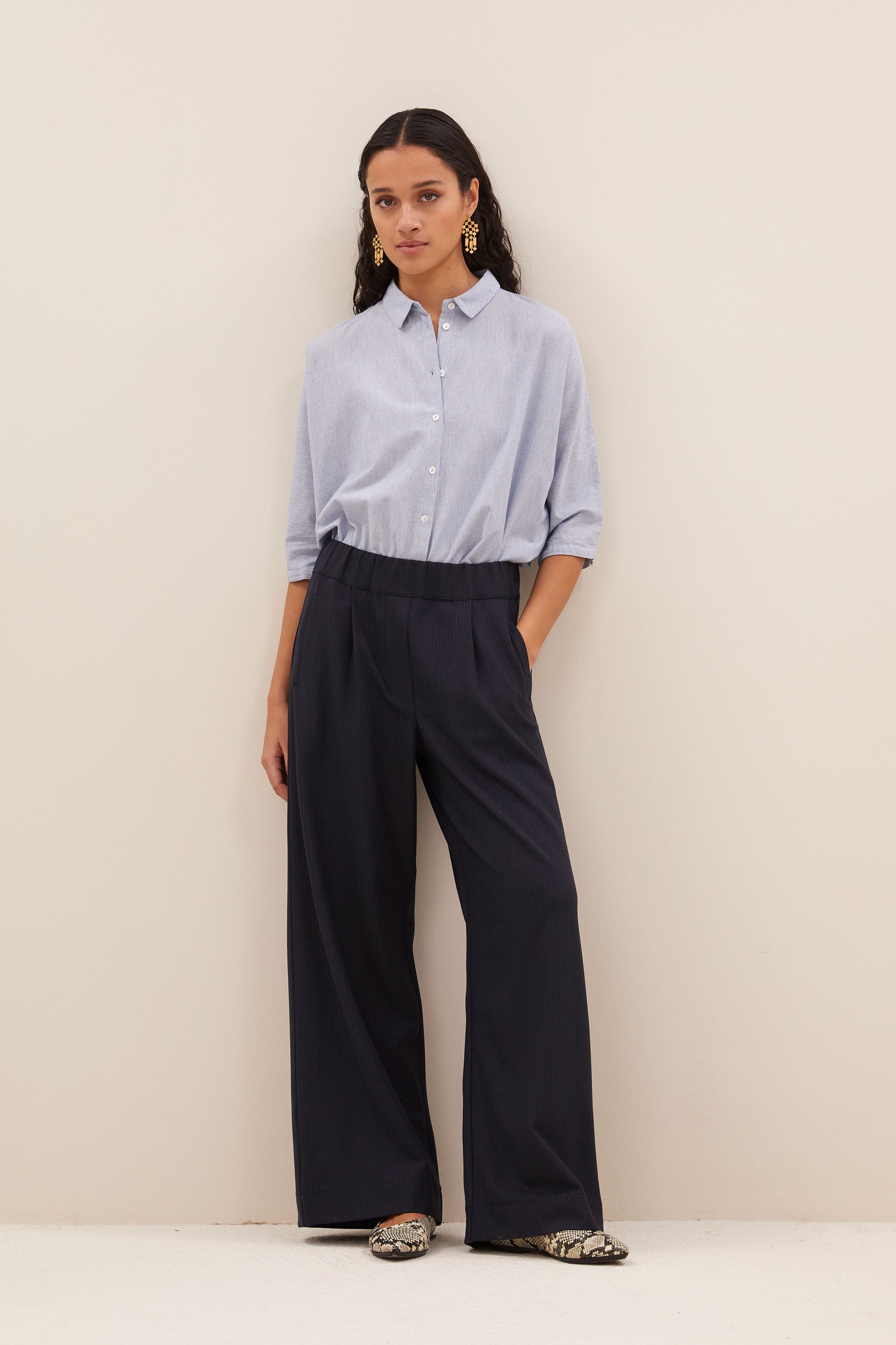 benji copper stripe pants-copper stripe