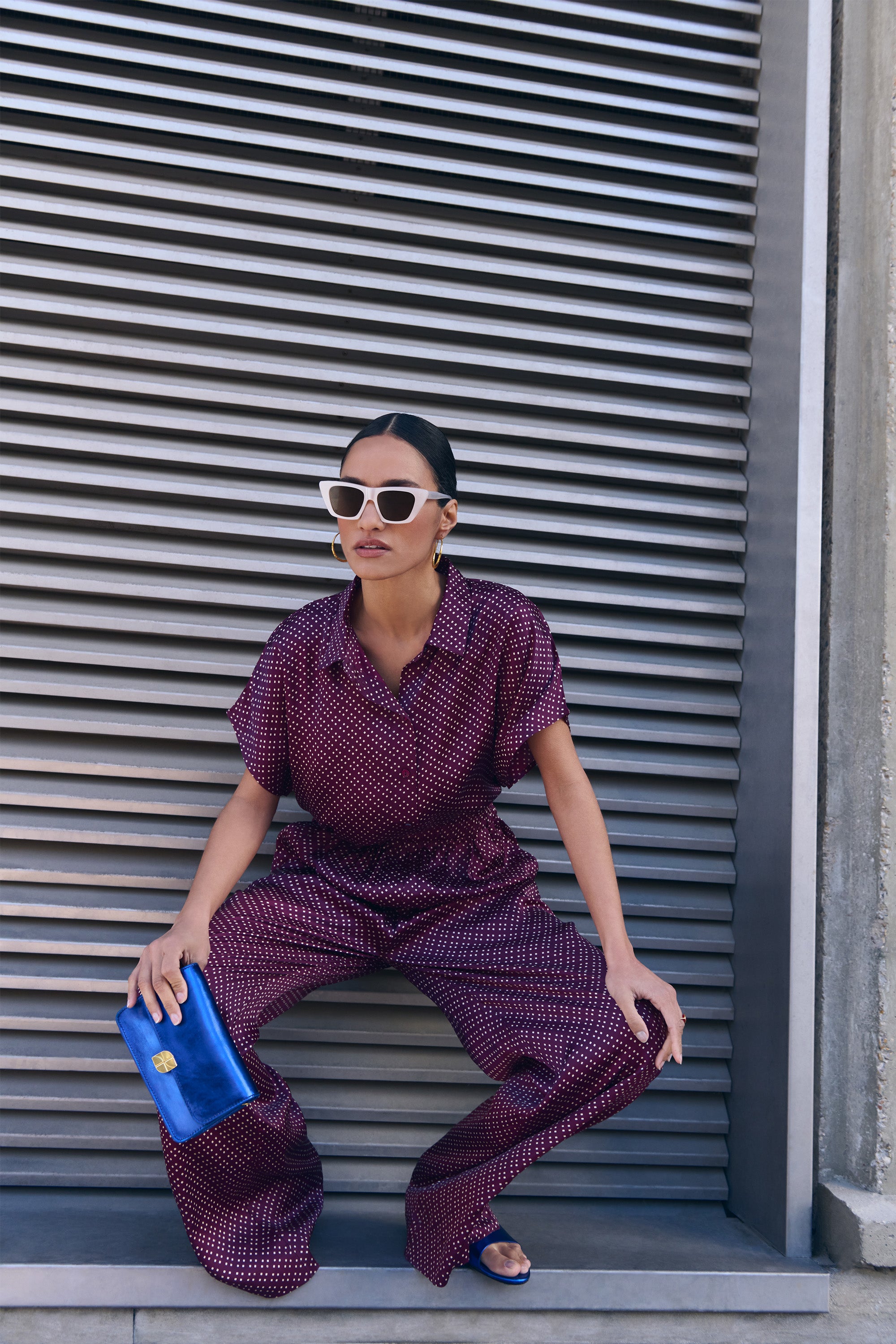 karly pixel blouse-pixel print