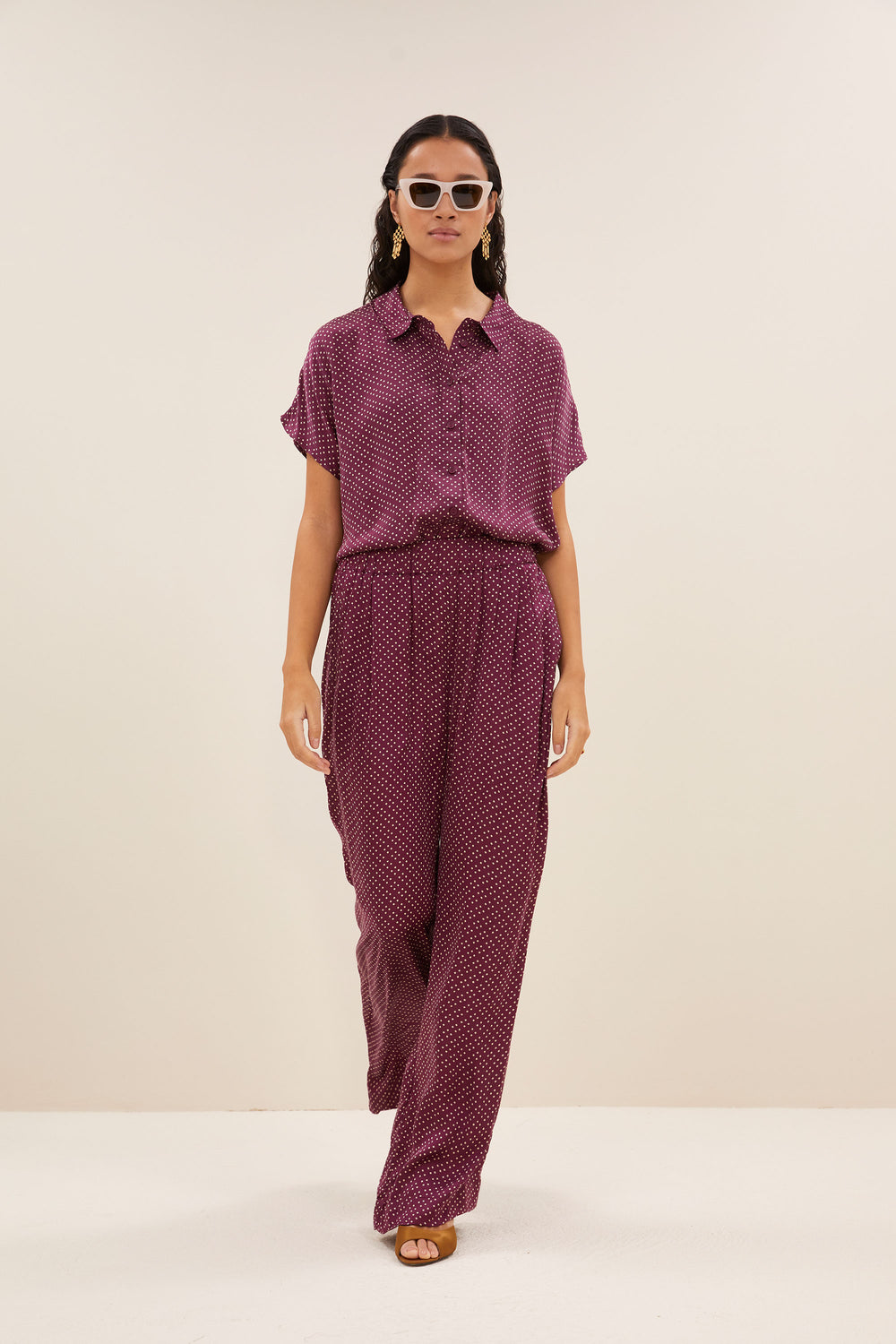 karly pixel blouse-pixel print