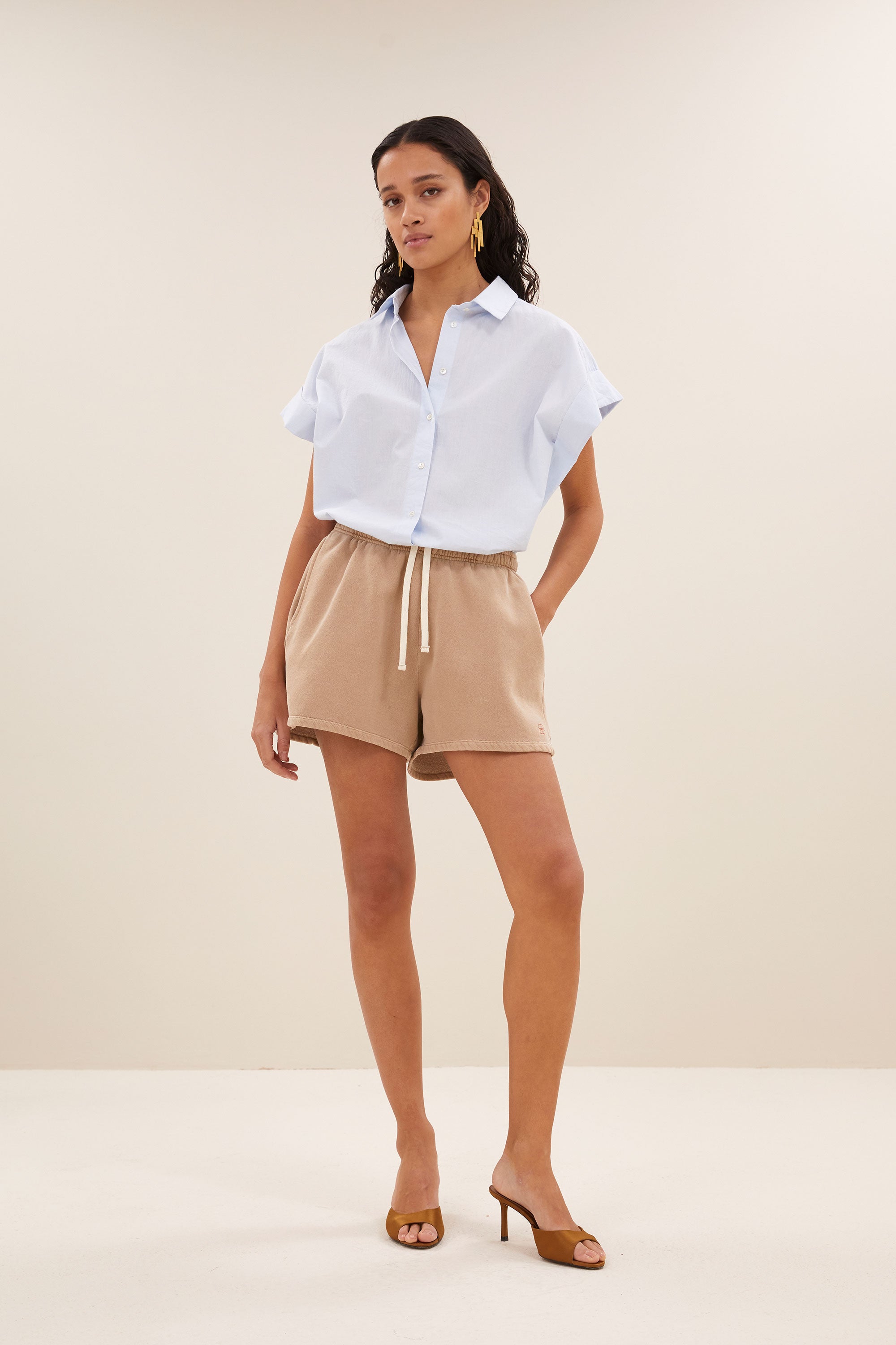 kid natural shorts-hazel
